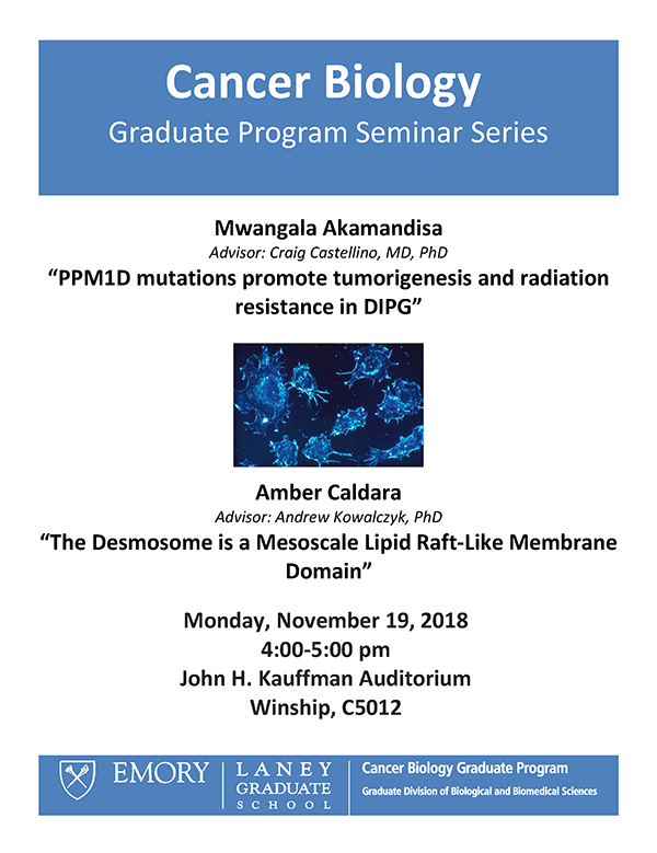 Cancer Biology Graduate Program Seminar - Mwangala Akamandisa - "PPM1D ...